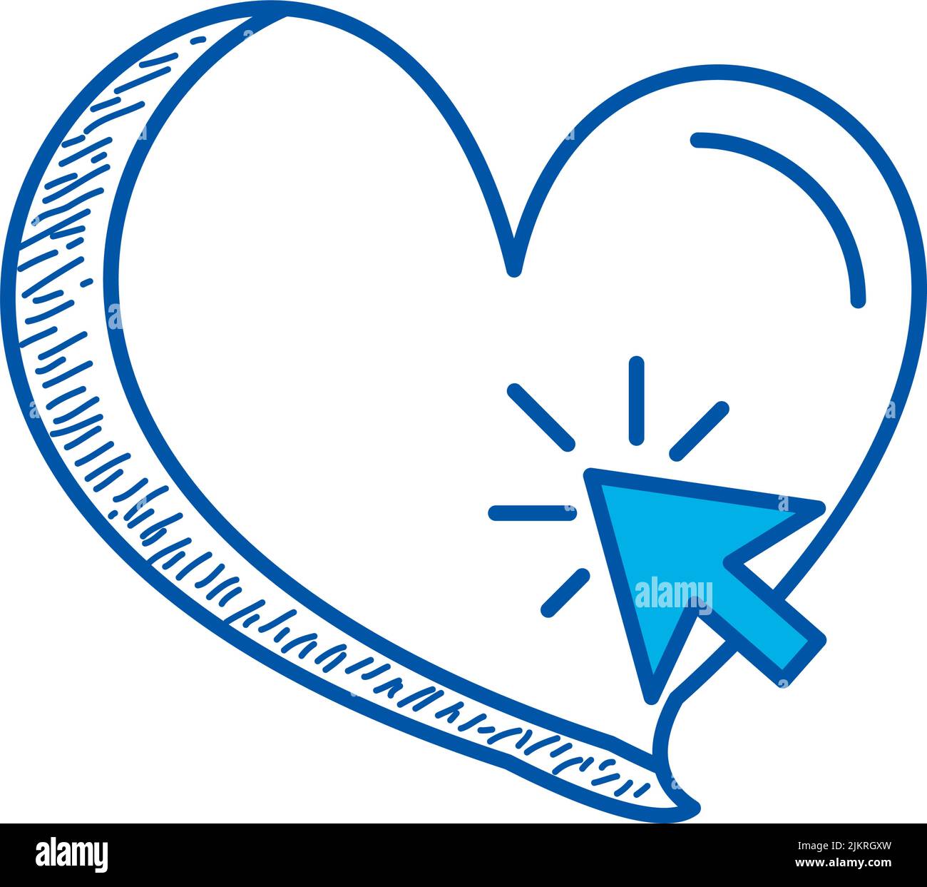 heart clicking arrow Stock Vector Image & Art - Alamy