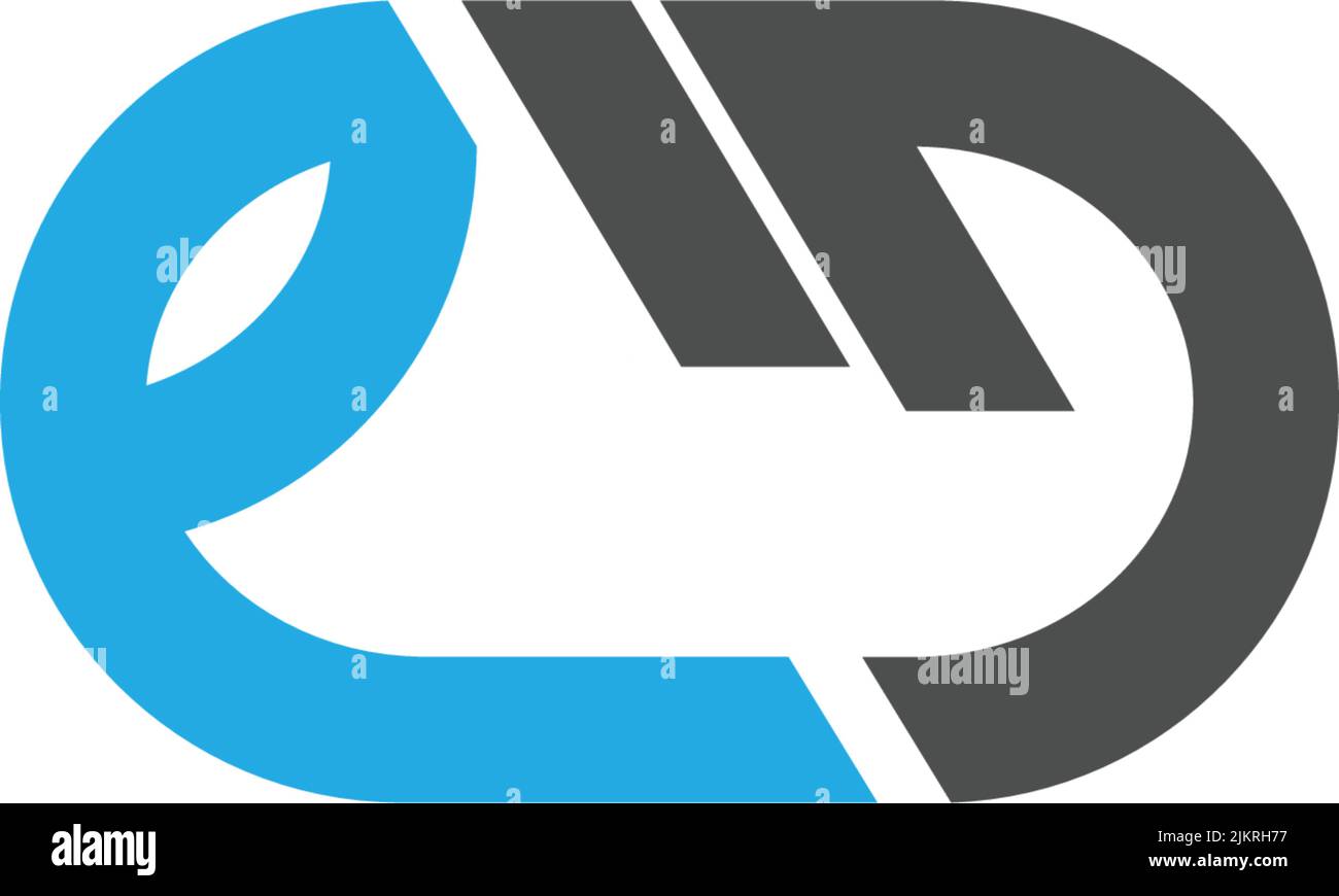 A vector design company logo design with letters eD isolated on white ...