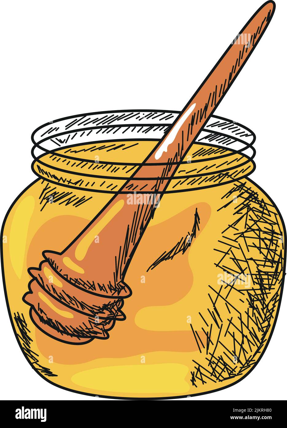 honey and spoon Stock Vector Image & Art - Alamy