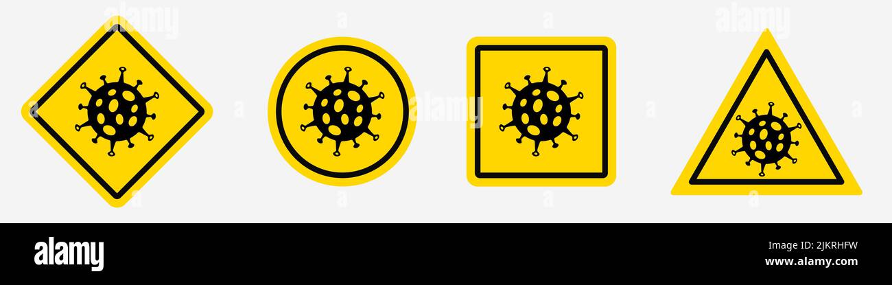 Set of signs of the possibility of infection with a virus. Danger. Do ...