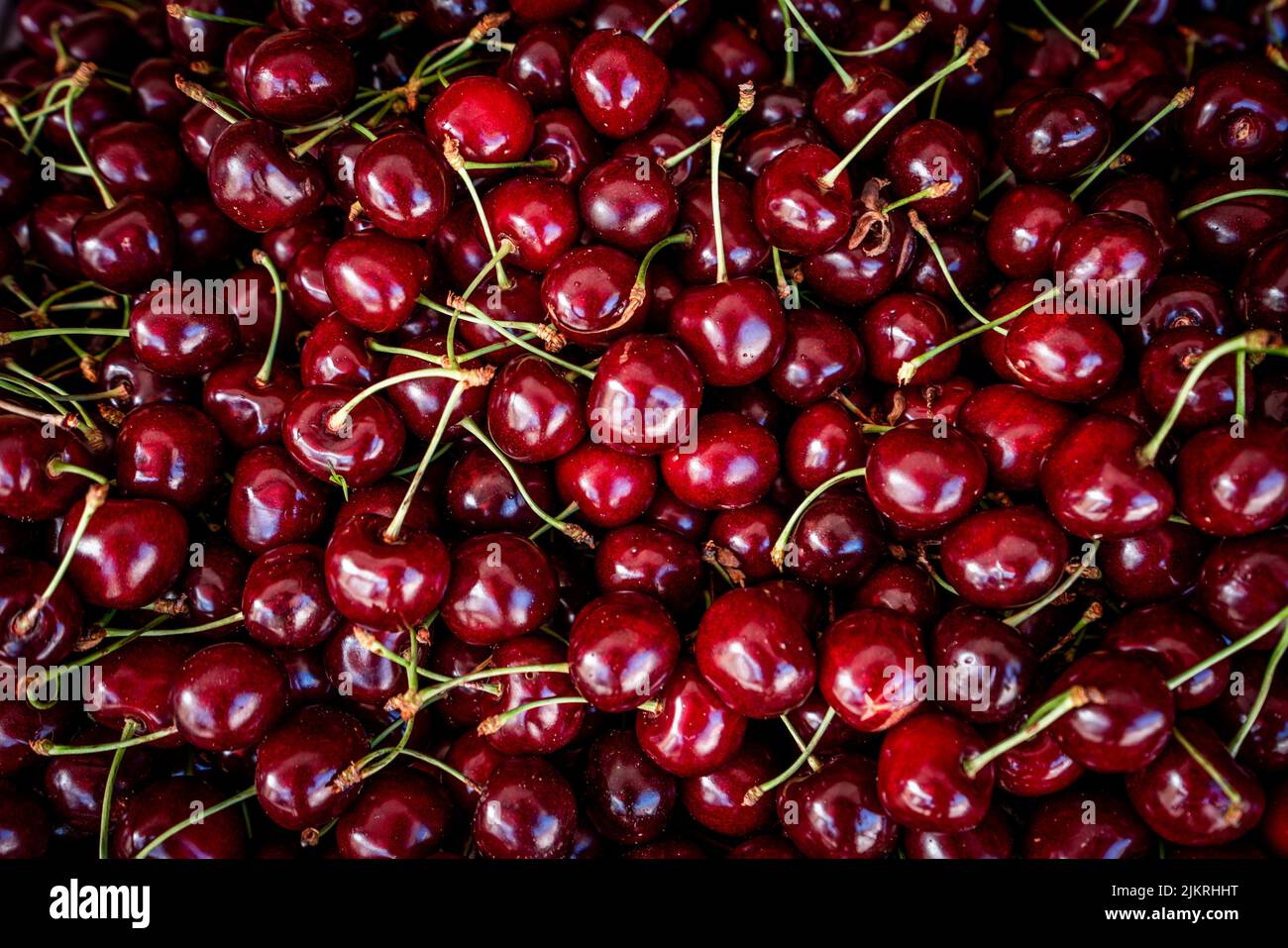 Sweet cherry on a farm market Stock Photo - Alamy