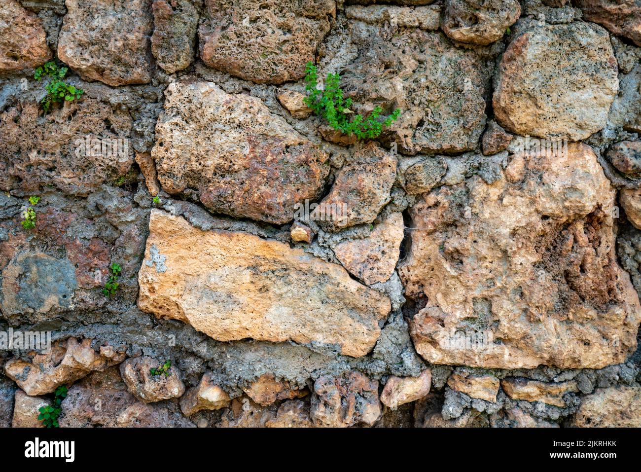 Seamless Texture Of Medieval Wall Of Stone Blocks Stock Photo - Alamy