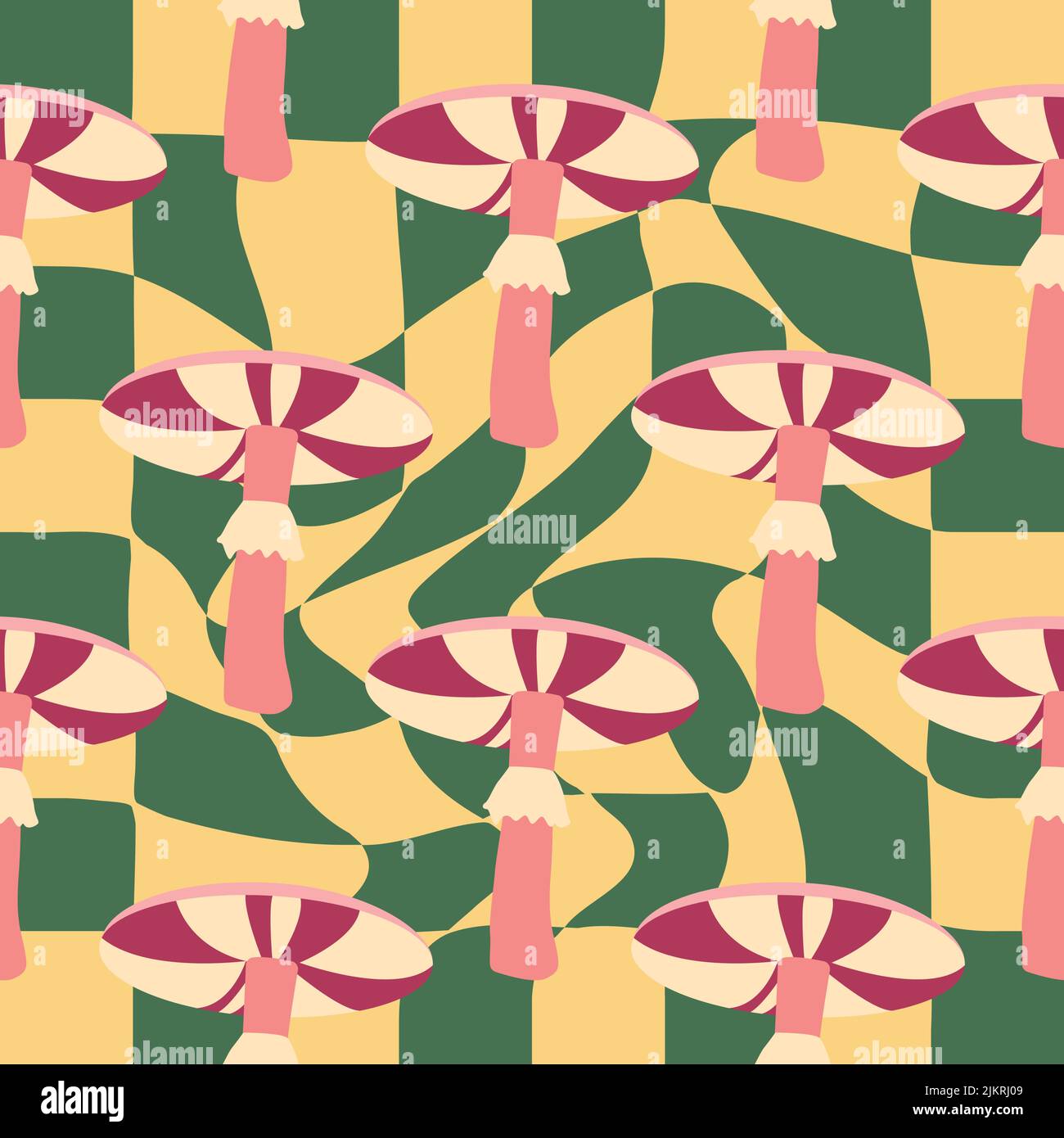 Magic psychedelic drug mushrooms seamless pattern. Psychedelic ...