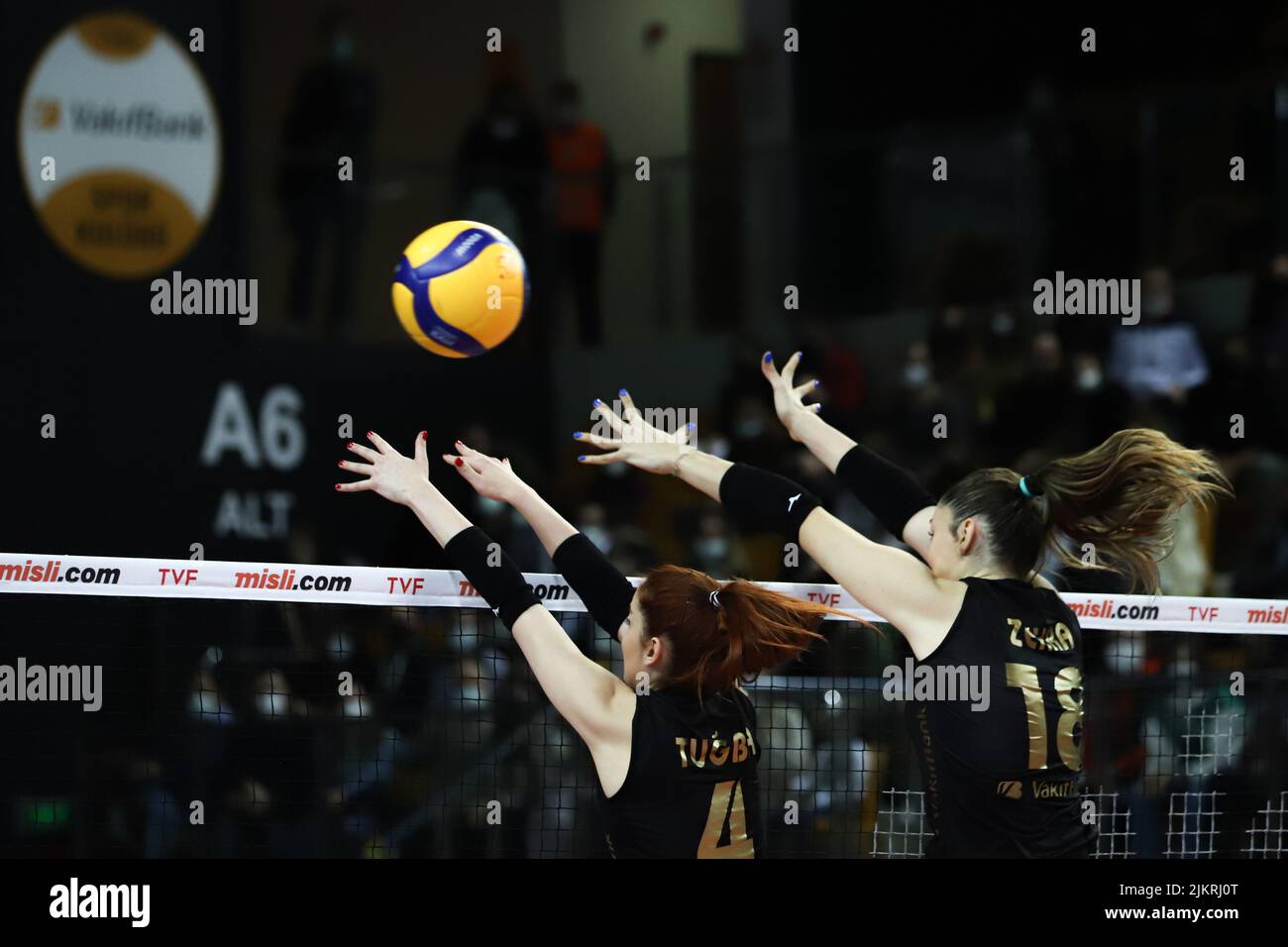 ISTANBUL, TURKEY - FEBRUARY 12, 2022: Tugba Senoglu and Zehra Gunes in ...
