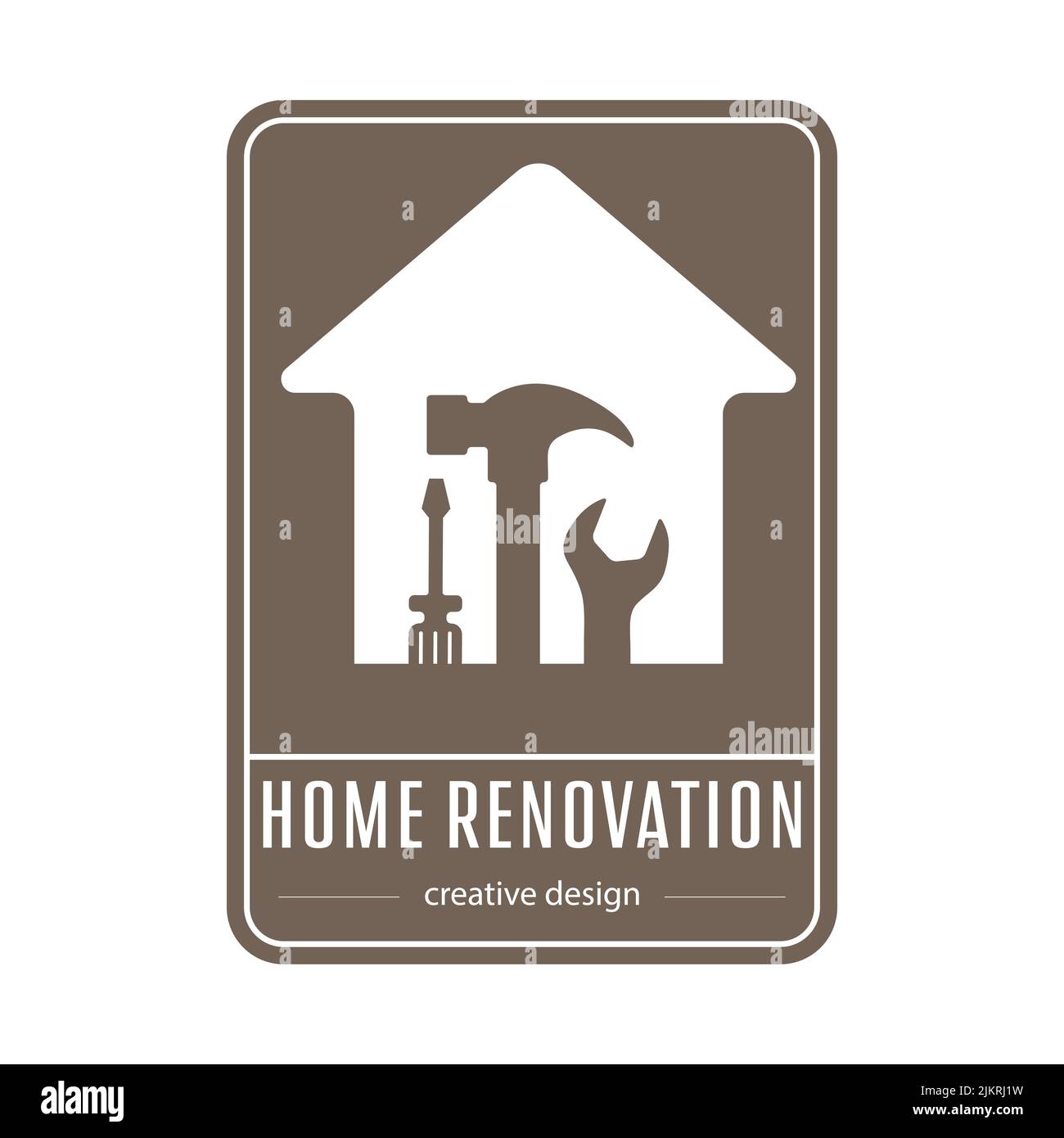 Home renovation. Suitcase and train. logo, sticker or label template ...