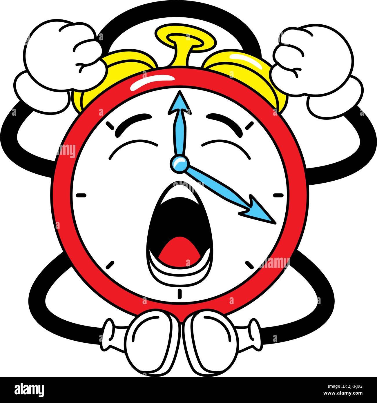 alarm clock traditional cartoon Stock Vector Image & Art - Alamy