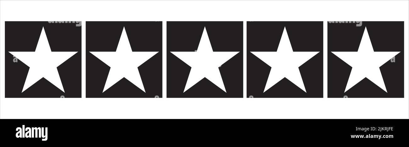 5 star icon. Flat graphic design. Symbol on white background. Vector ...