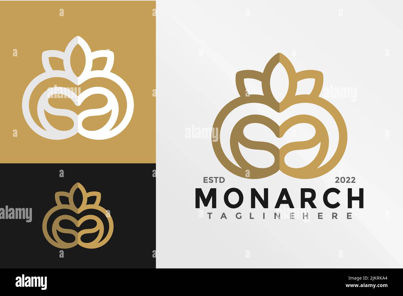 A brand logo "Monarch" on three backgrounds Stock Vector Image & Art ...