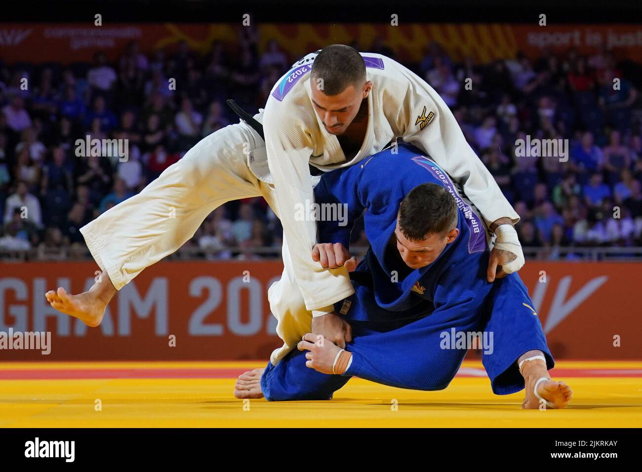 England's Harry Lovell-Hewitt and Canada's Shady Elnahas in the Men’s ...