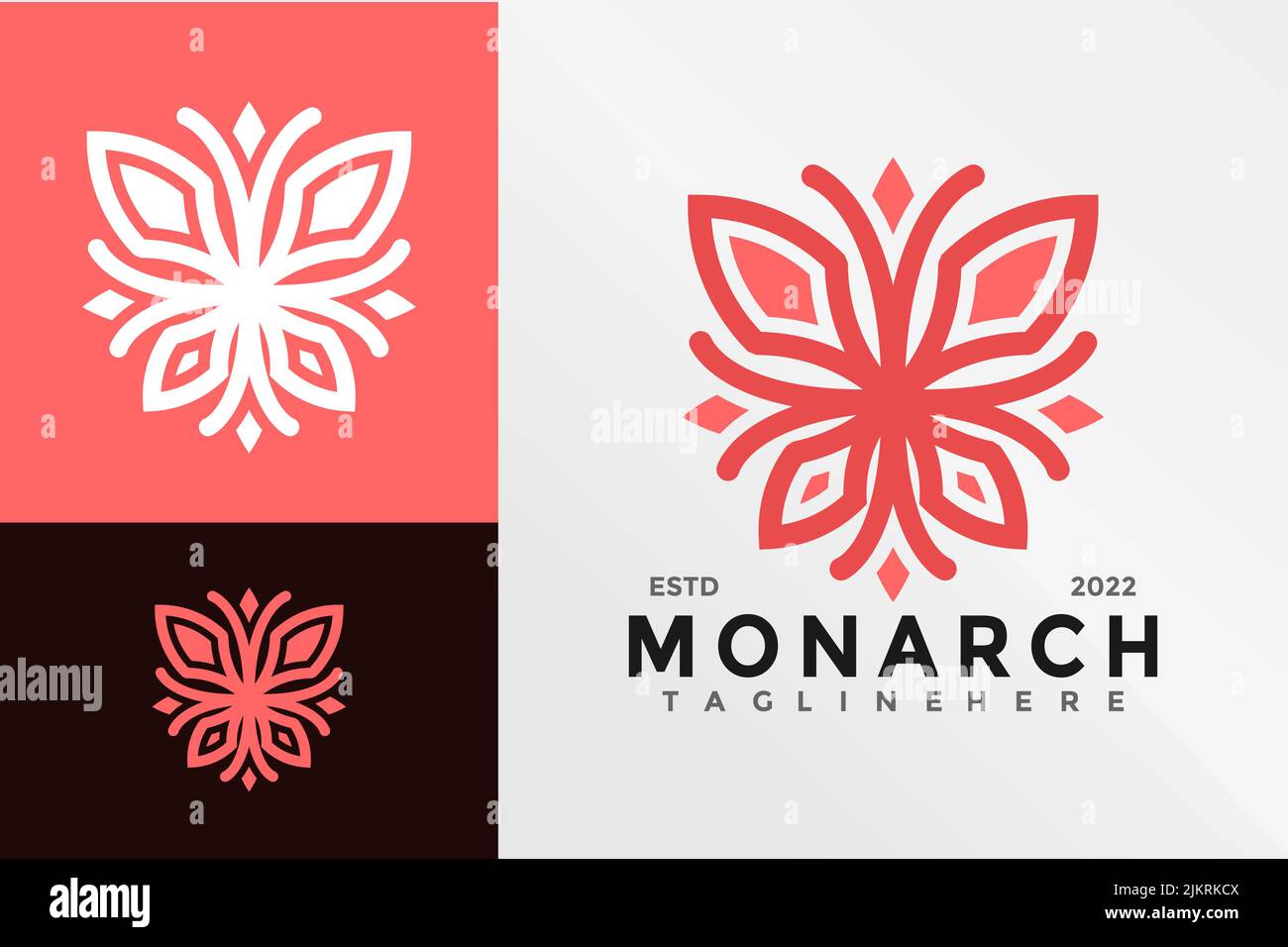 A brand logo "Monarch" on three backgrounds Stock Vector Image & Art ...