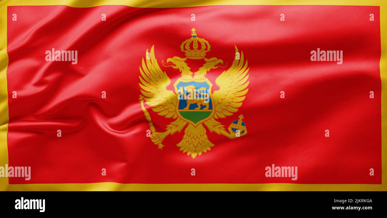 National montenegro waving flag hi-res stock photography and images - Alamy