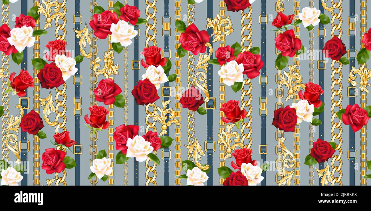 Trendy repeating print with roses Stock Vector Image & Art - Alamy