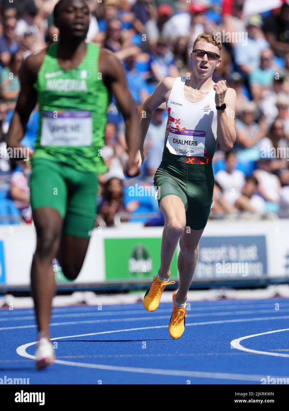 Gurensey's Cameron Chalmers in action during the Men's 400m heats, at ...