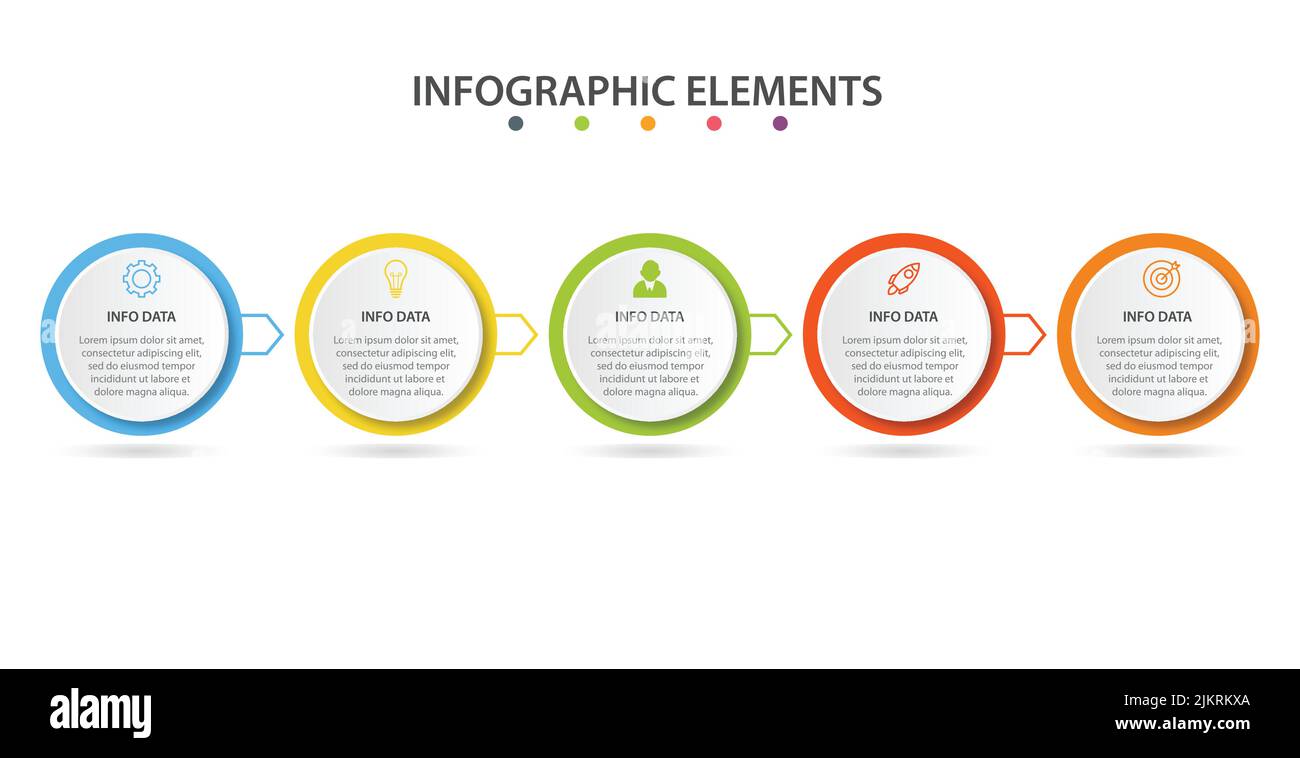 A Business infographic template with five options Stock Vector Image ...