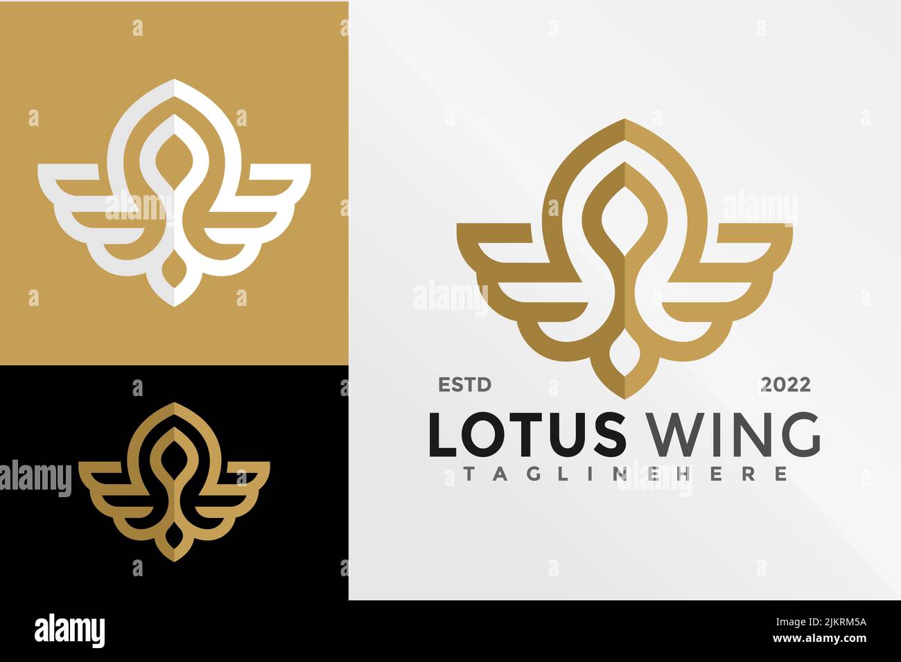 A brand logo "Lotus Wing" on three backgrounds Stock Vector Image & Art ...