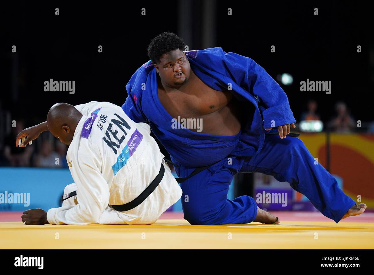 Mauritius' Sebastien Perrinne in the Men's +100 kg quarter-final at ...