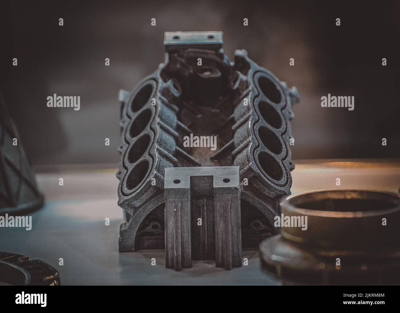 Man is holding object printed on metal 3d printer. Object printed in ...