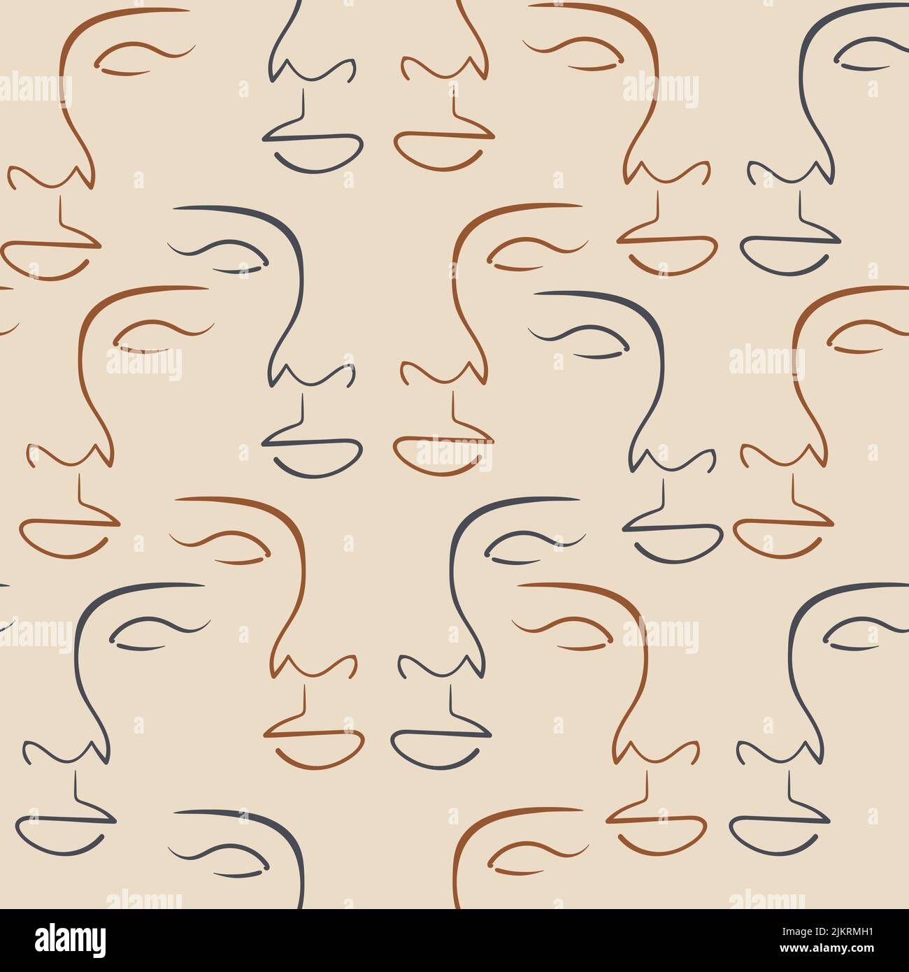 Line drawing face profile hi-res stock photography and images - Alamy