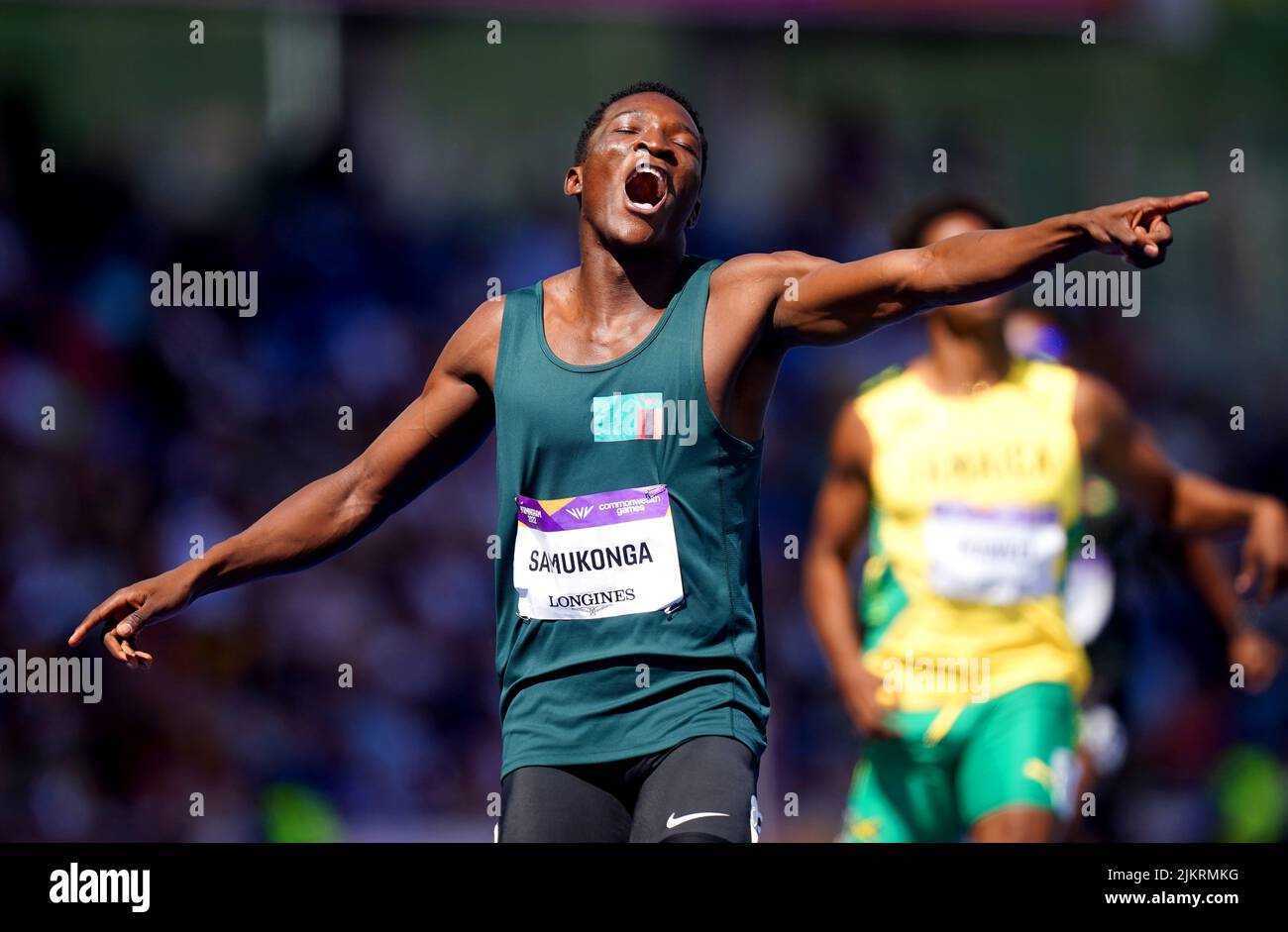 Zambia's Muzala Samukonga wins Heat 5 of the Men's 400m at Alexander ...