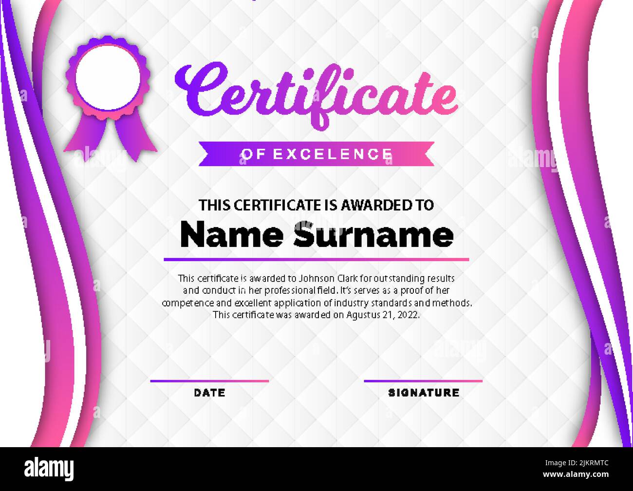 A Certificate Appreciation With Gradient Background Stock Vector Image ...