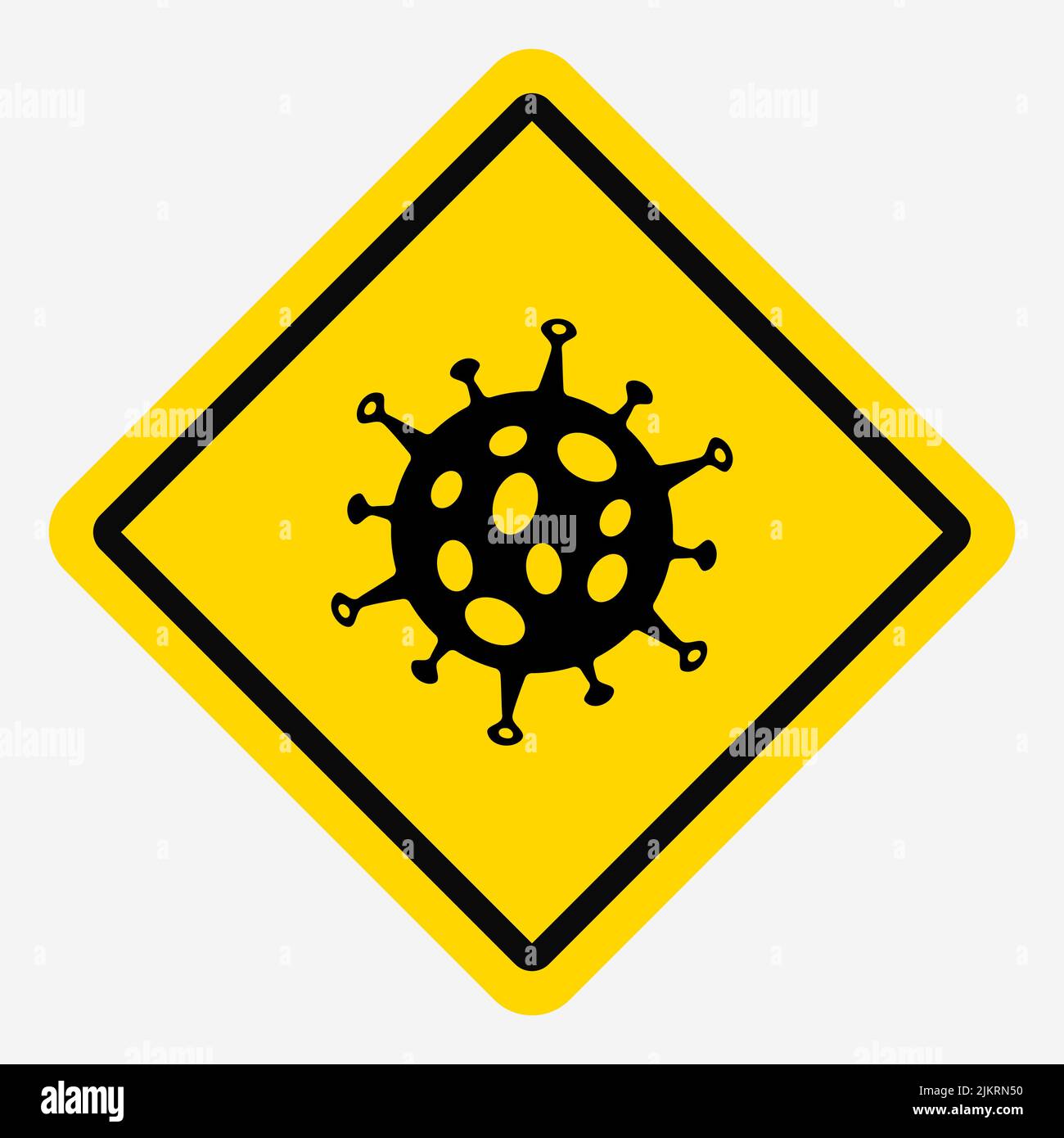 Icon of the possibility of infection with a virus. Danger. Do not enter ...