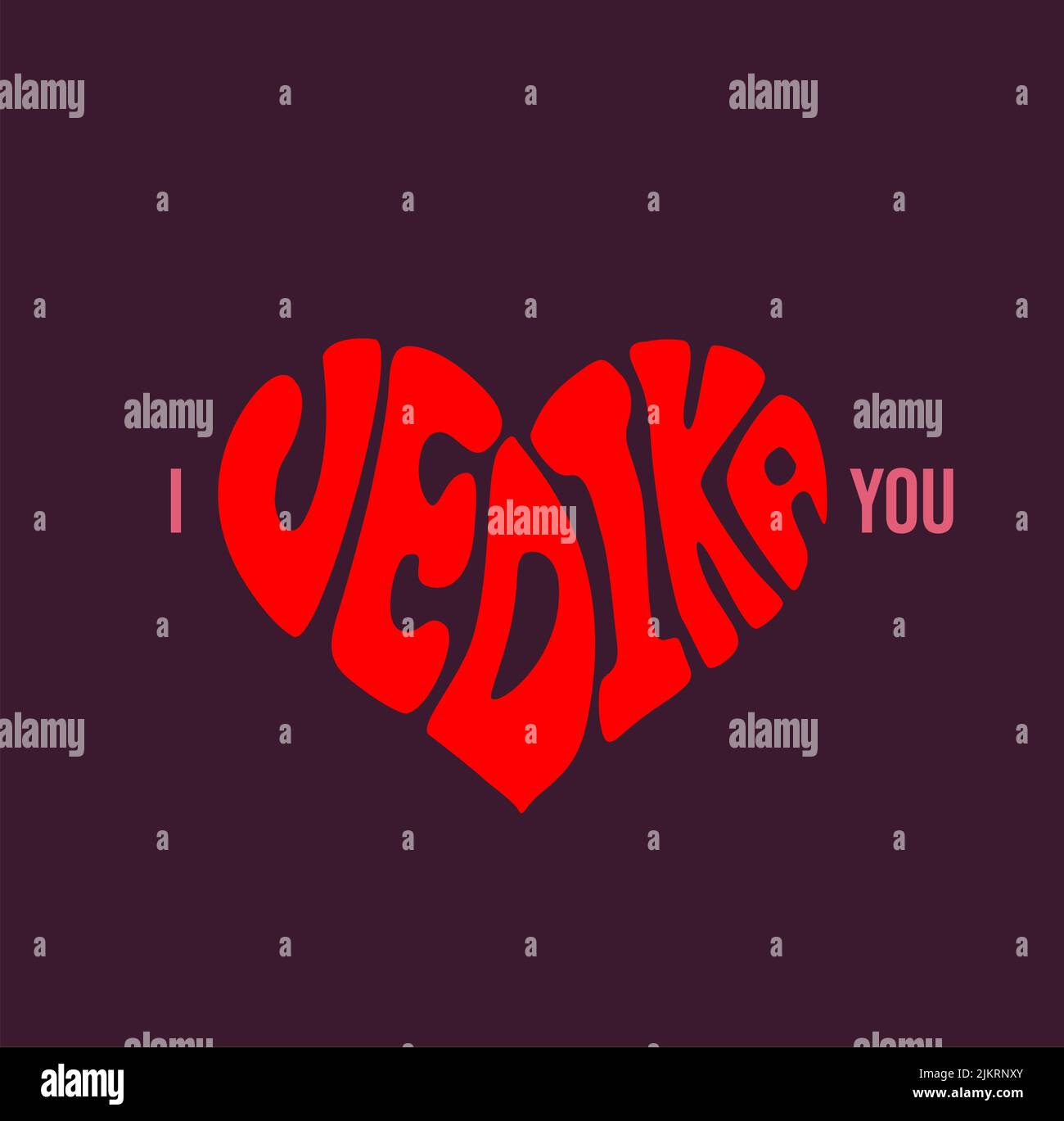 A design of I love you Vedika Lettering, Vedika girl name in red heart ...