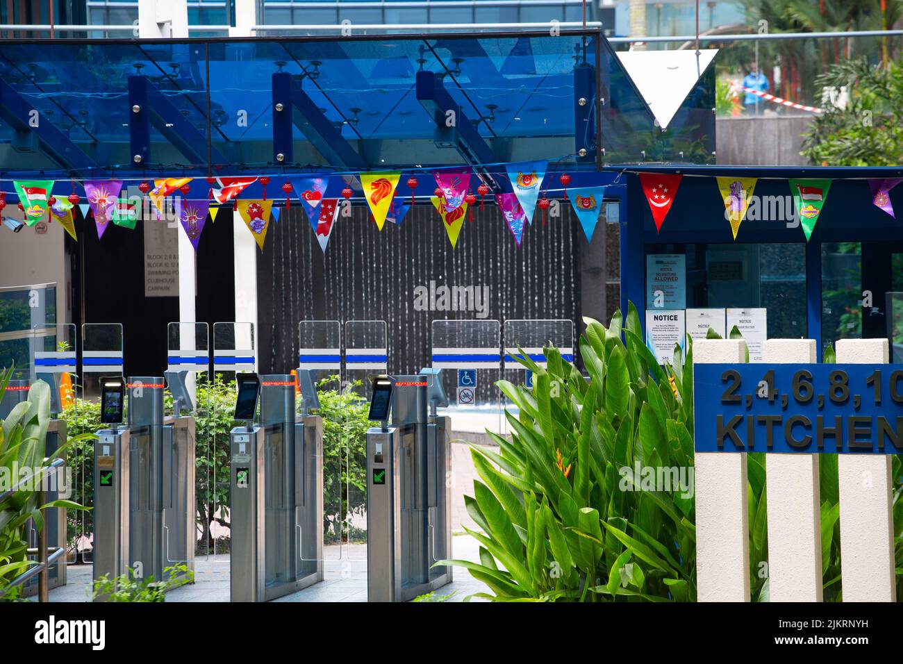 A gantry point before entering the private property, resident is ...
