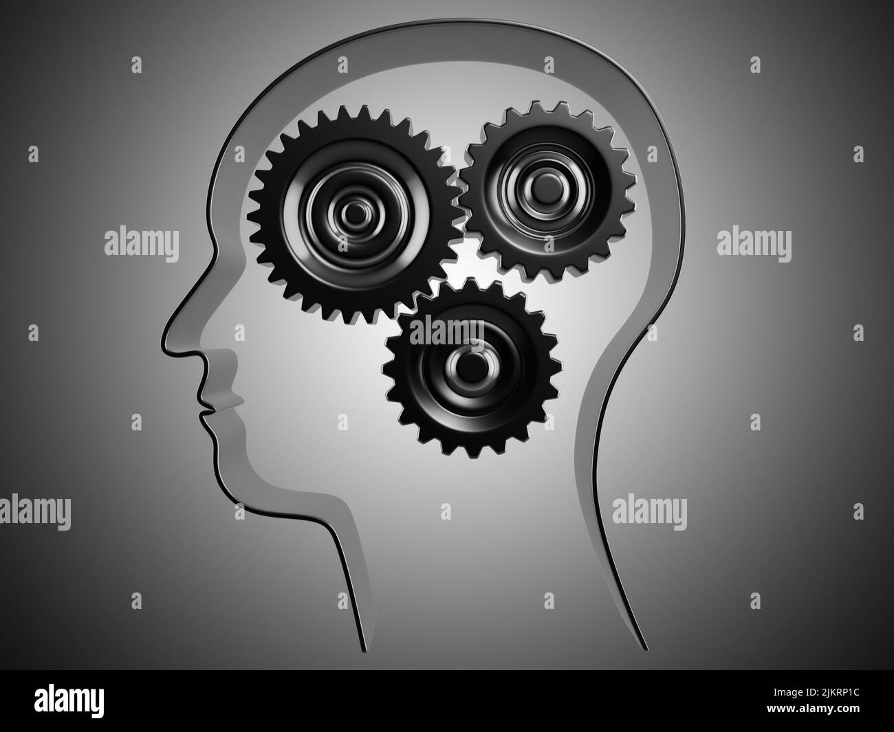 Gears silhouette creativity genius hi-res stock photography and images ...