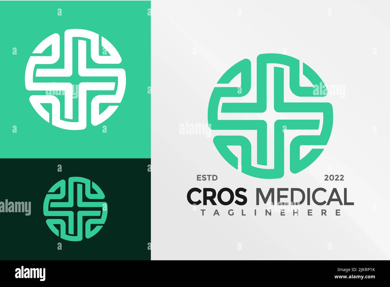 A brand logo "Cros Medical" on three backgrounds Stock Vector Image ...