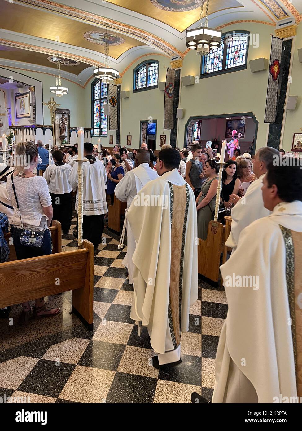 Clergy procession to the alter for mass at Our Lady of Mount Saint ...