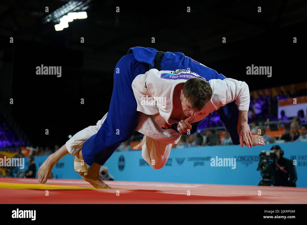 England's Rhys Thompson (bottom) and Malta's Isaac Bezzina in the Men's ...