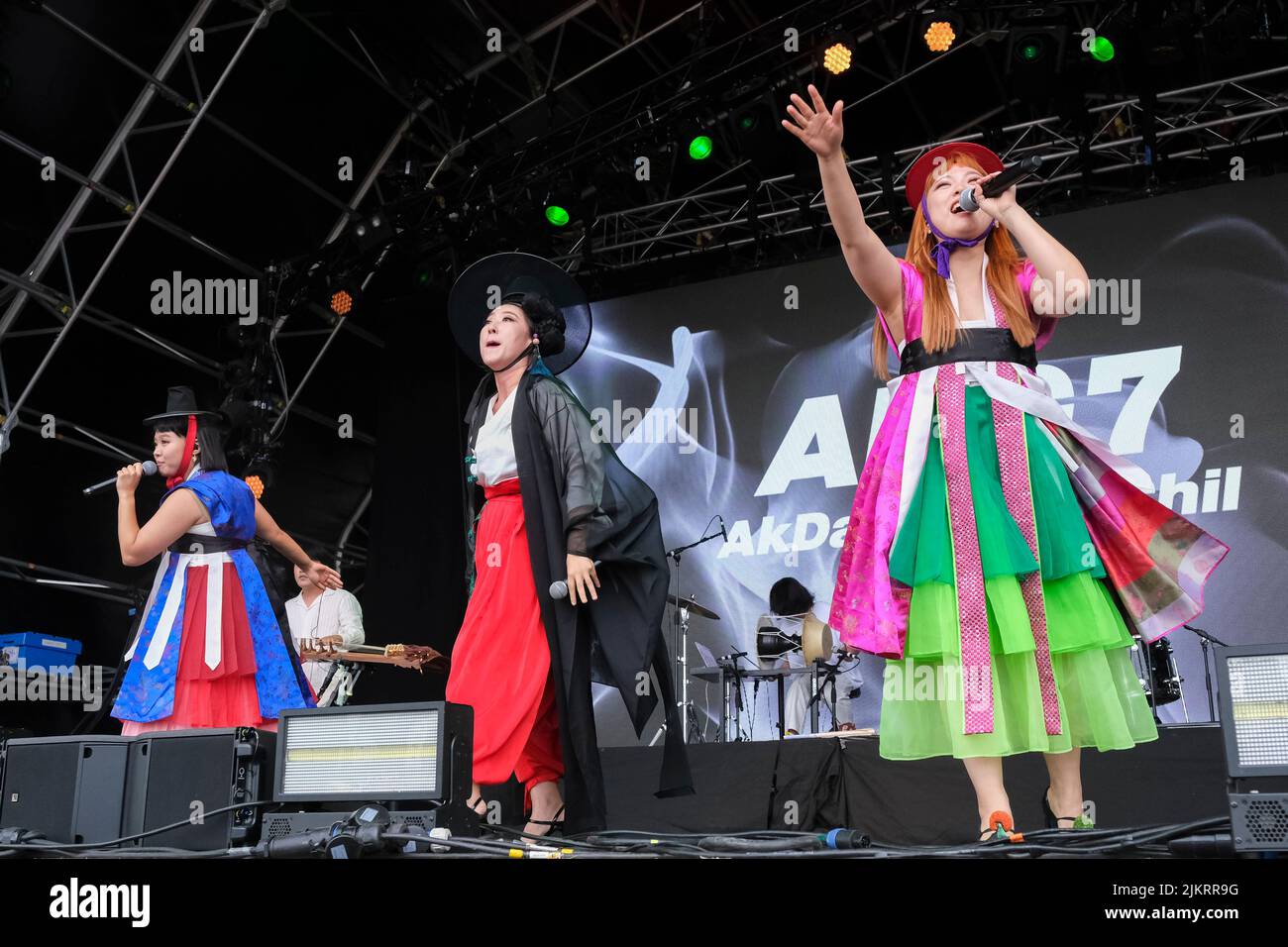 Ak Dan Gwang Chil, also known as ADG7 performing on stage during the ...
