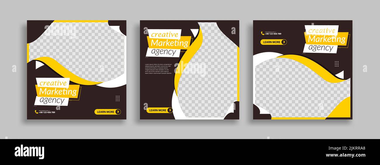 A vector pack of social media post temlate designs for a creative ...