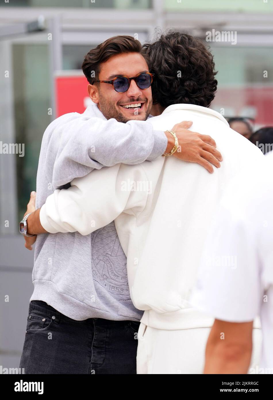 Love Island winner Davide Sanclimenti arrives at Stansted Airport in ...