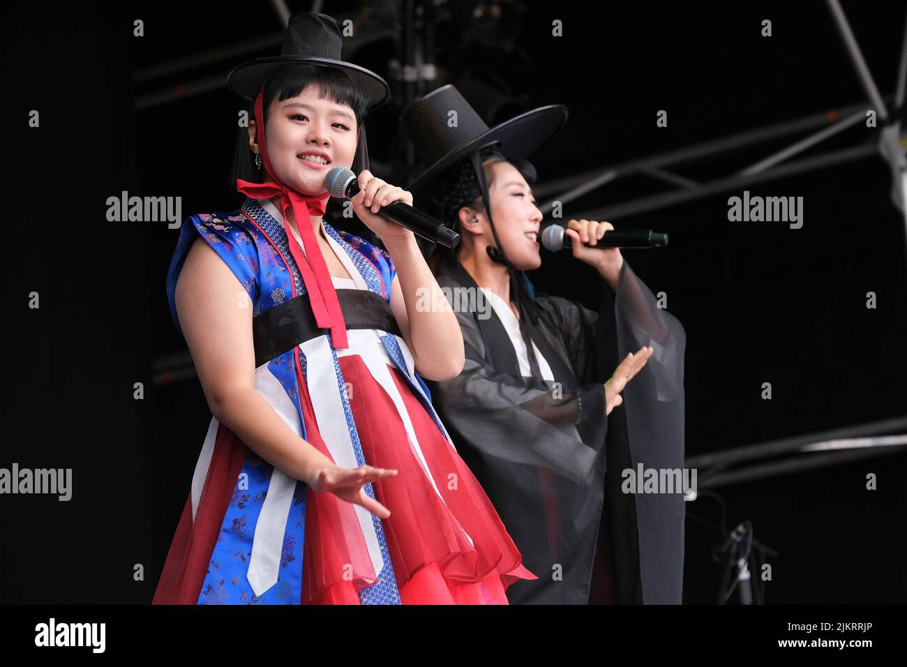 Ak Dan Gwang Chil, also known as ADG7 performing on stage during the ...