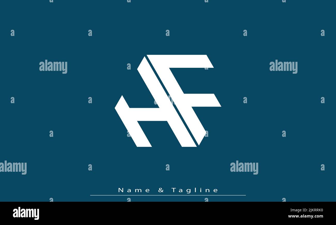 Alphabet letters Initials Monogram logo HF , FH Stock Vector Image ...