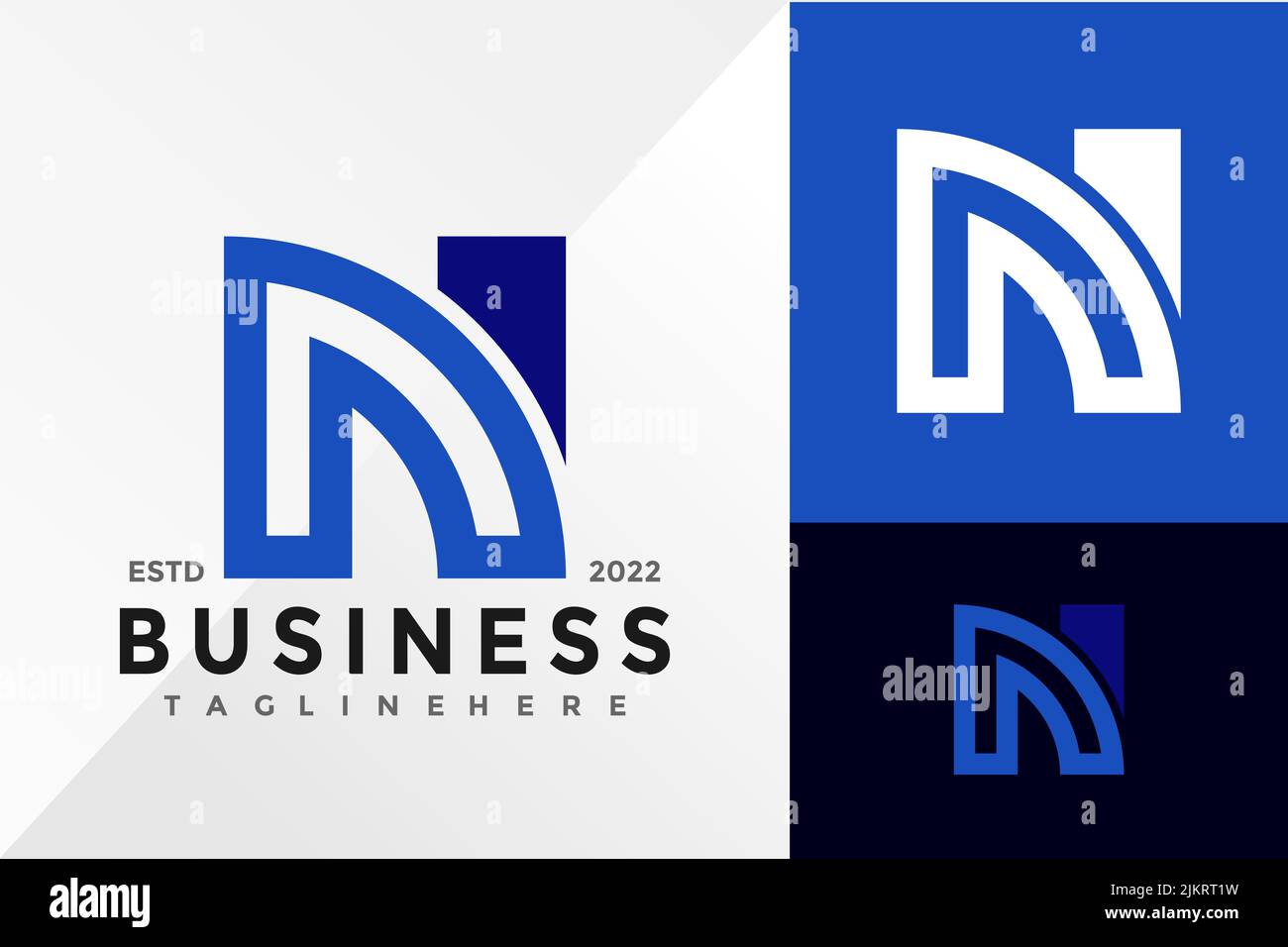 A digital illustration design of a business company logo template with ...