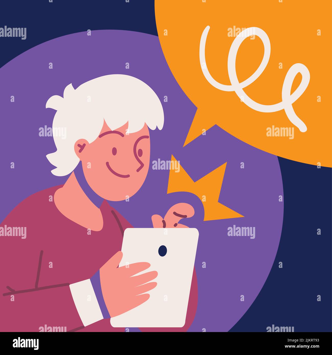 guy using mobile for marketing Stock Vector Image & Art - Alamy