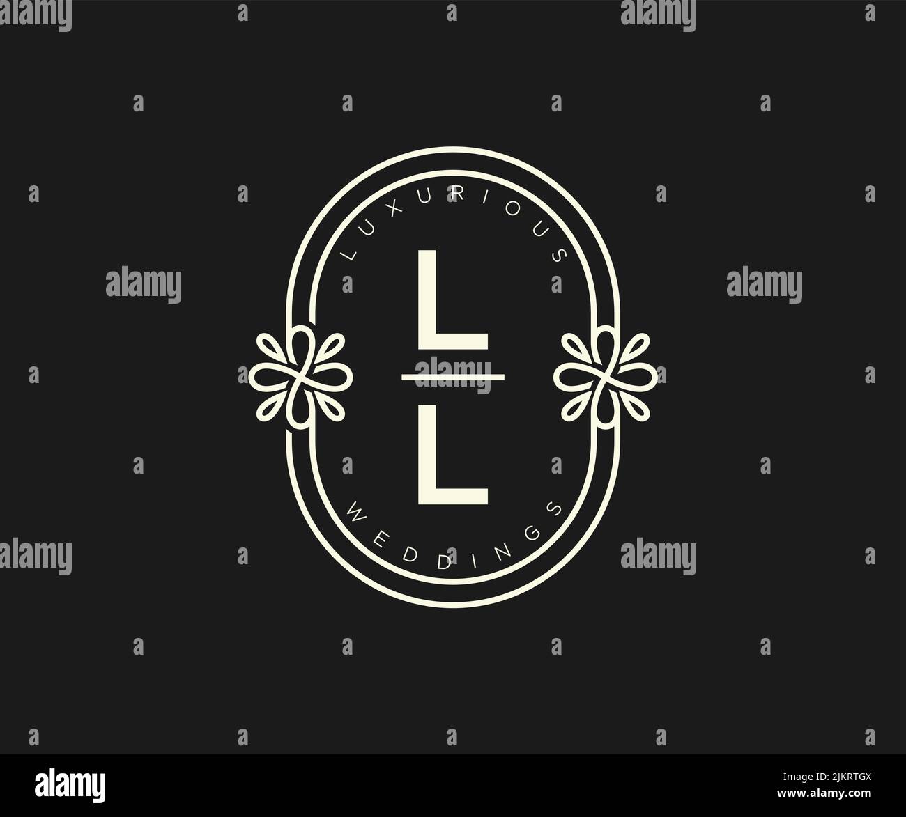 LL Initials letter Wedding monogram logos template, hand drawn modern ...