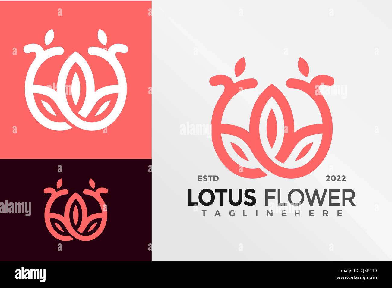 A brand logo "Lotus Flower" on three backgrounds Stock Vector Image ...