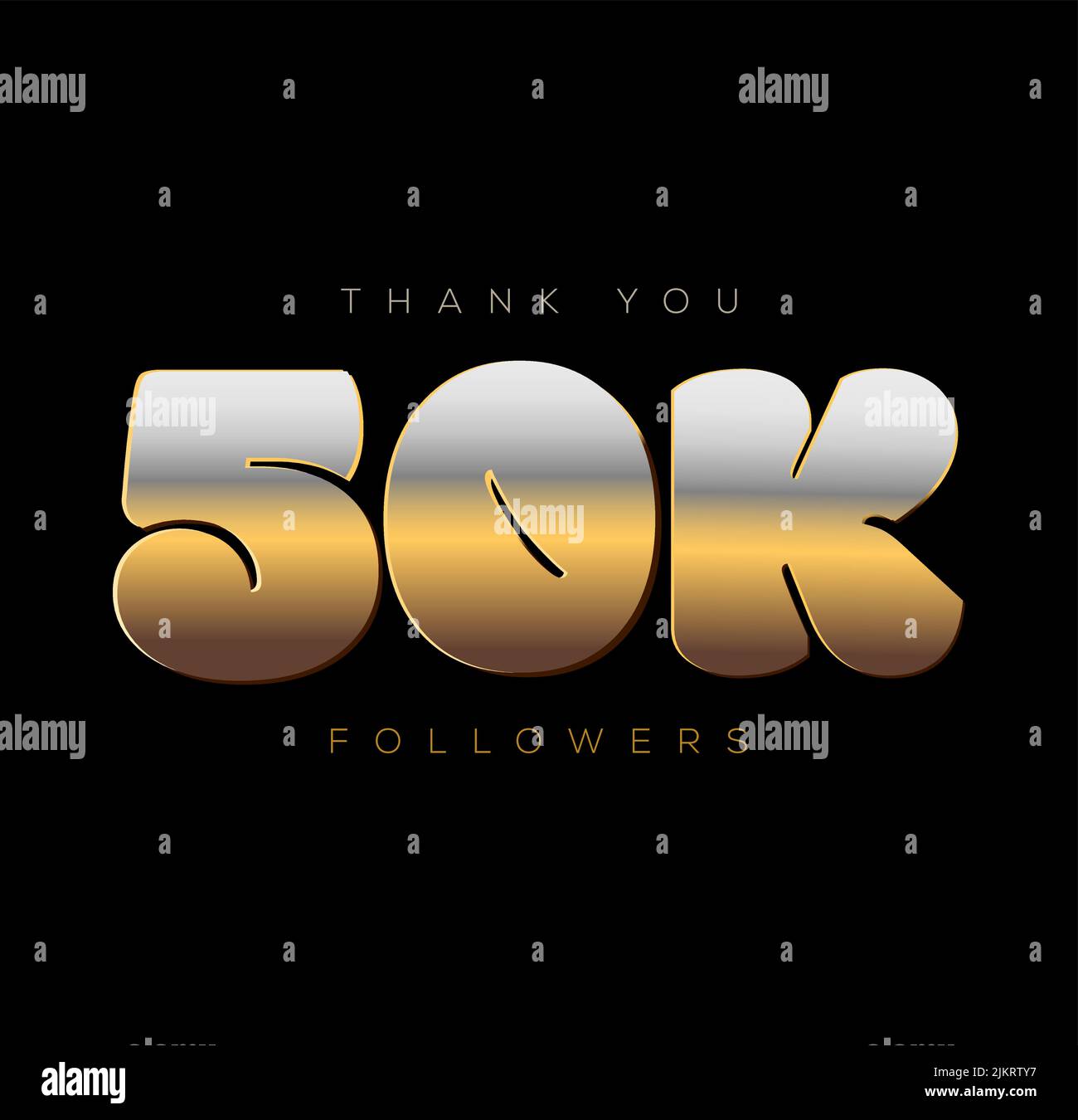 A vector of a text "thank you 50k followers Stock Vector Image & Art ...