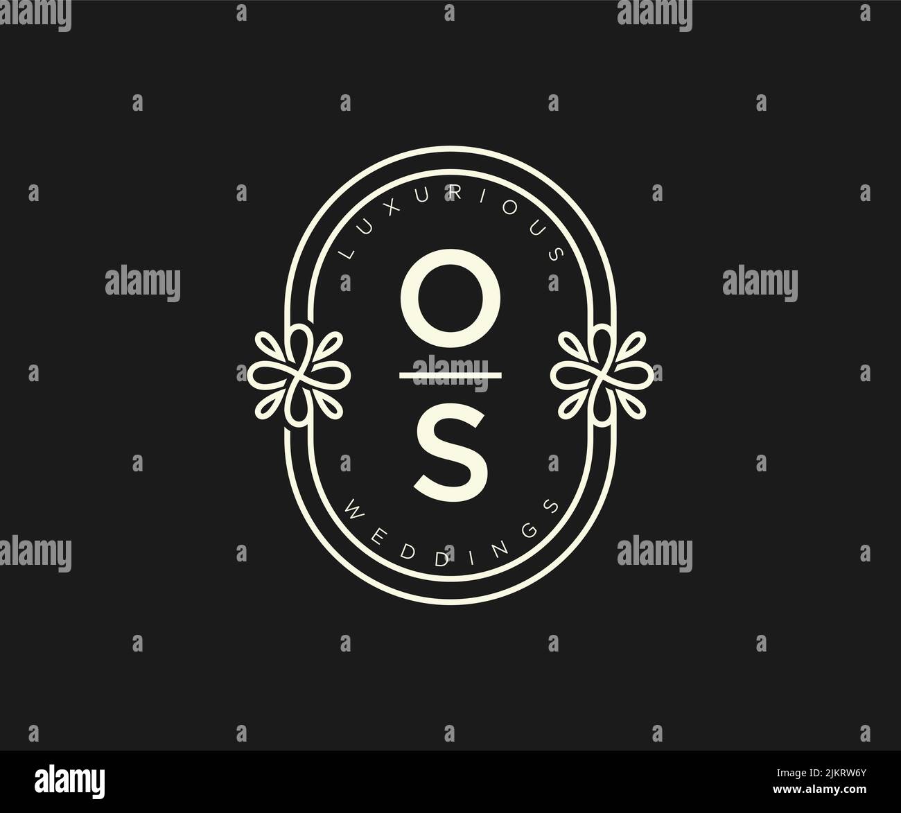 OS Initials letter Wedding monogram logos template, hand drawn modern ...