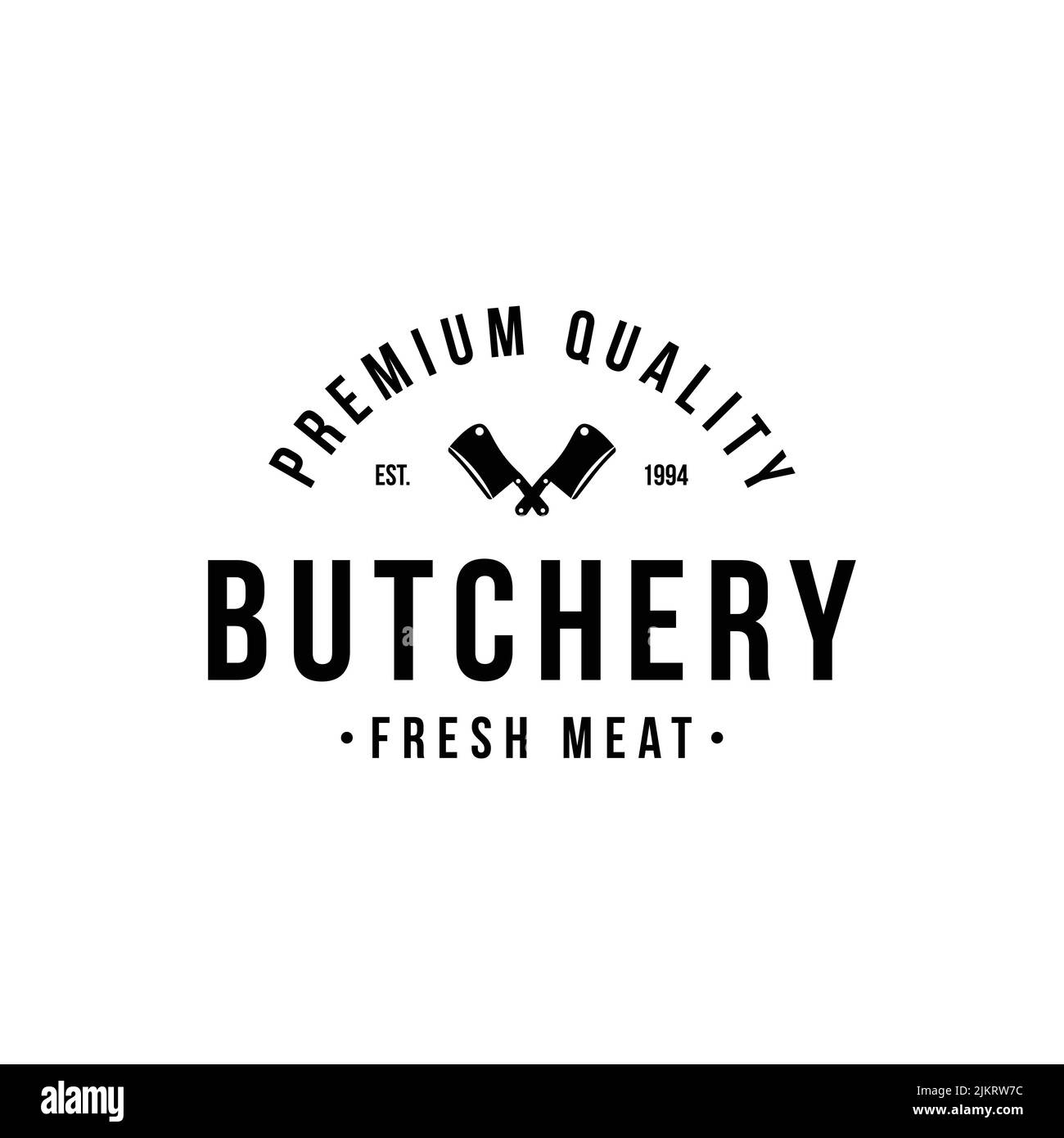 A Fresh Meat 'Butchery' logo on a white background Stock Vector Image ...