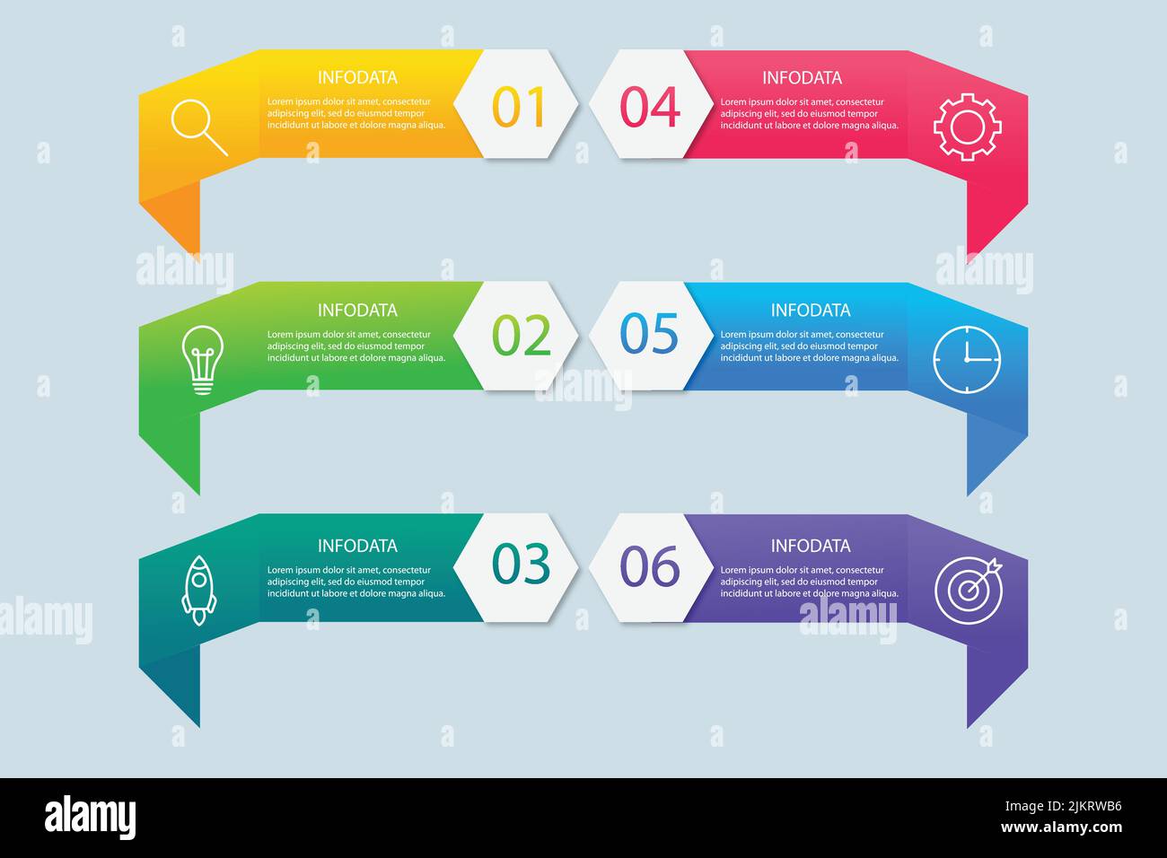 Six steps infographic hi-res stock photography and images - Alamy