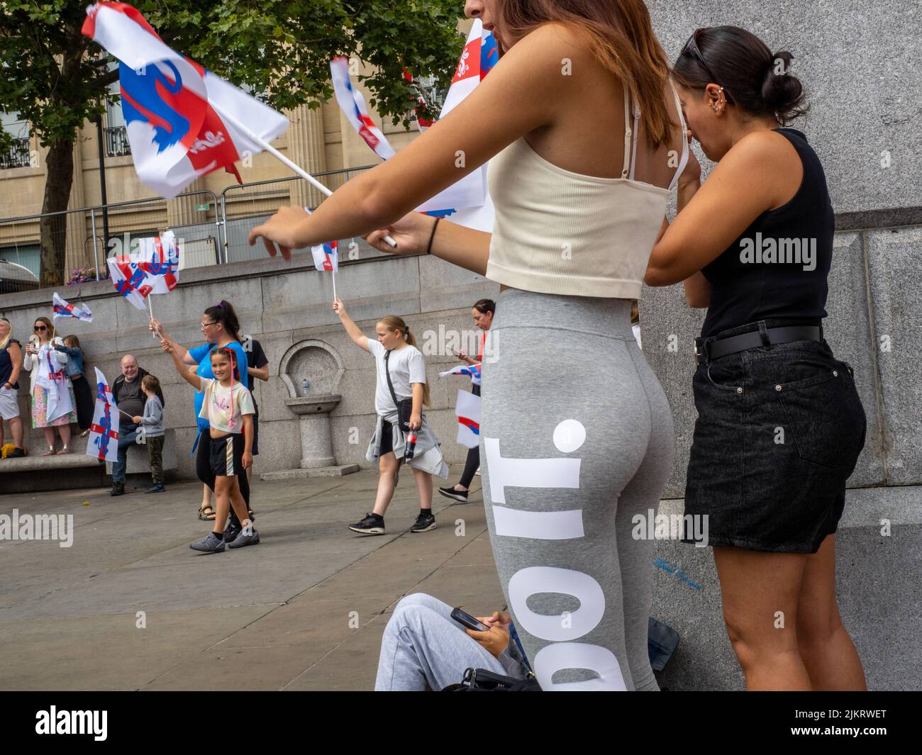 England fans show their support during the England Women's Team ...
