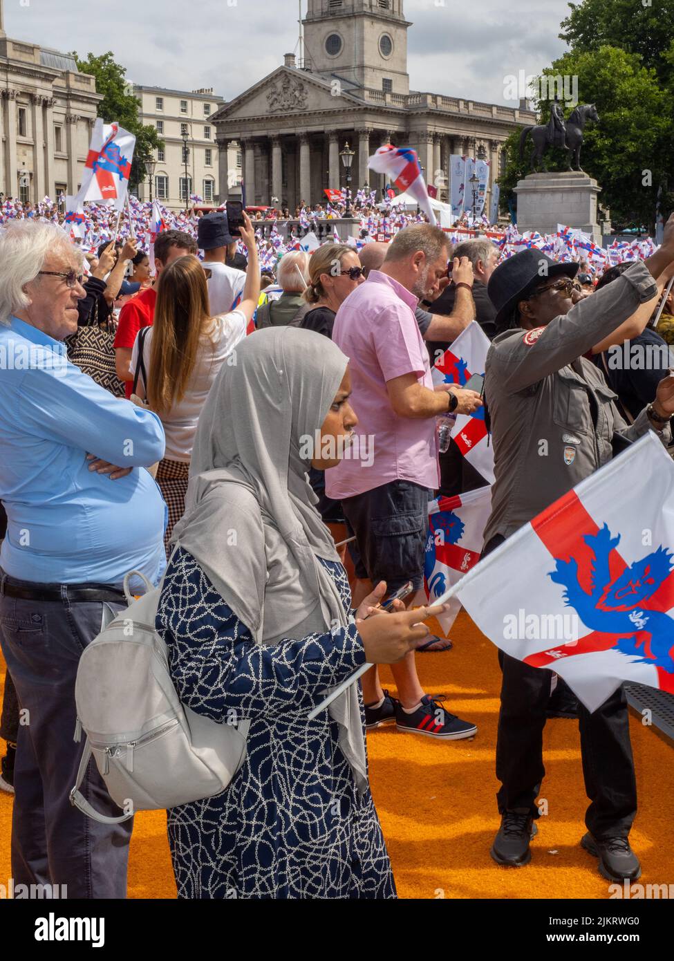 England fans show their support during the England Women's Team ...
