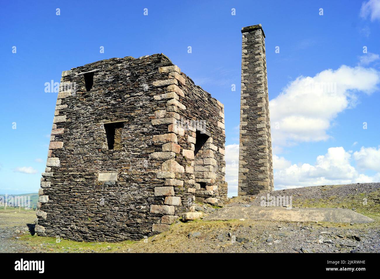 Snuff The Wind Mine buildings,Foxdale Stock Photo - Alamy