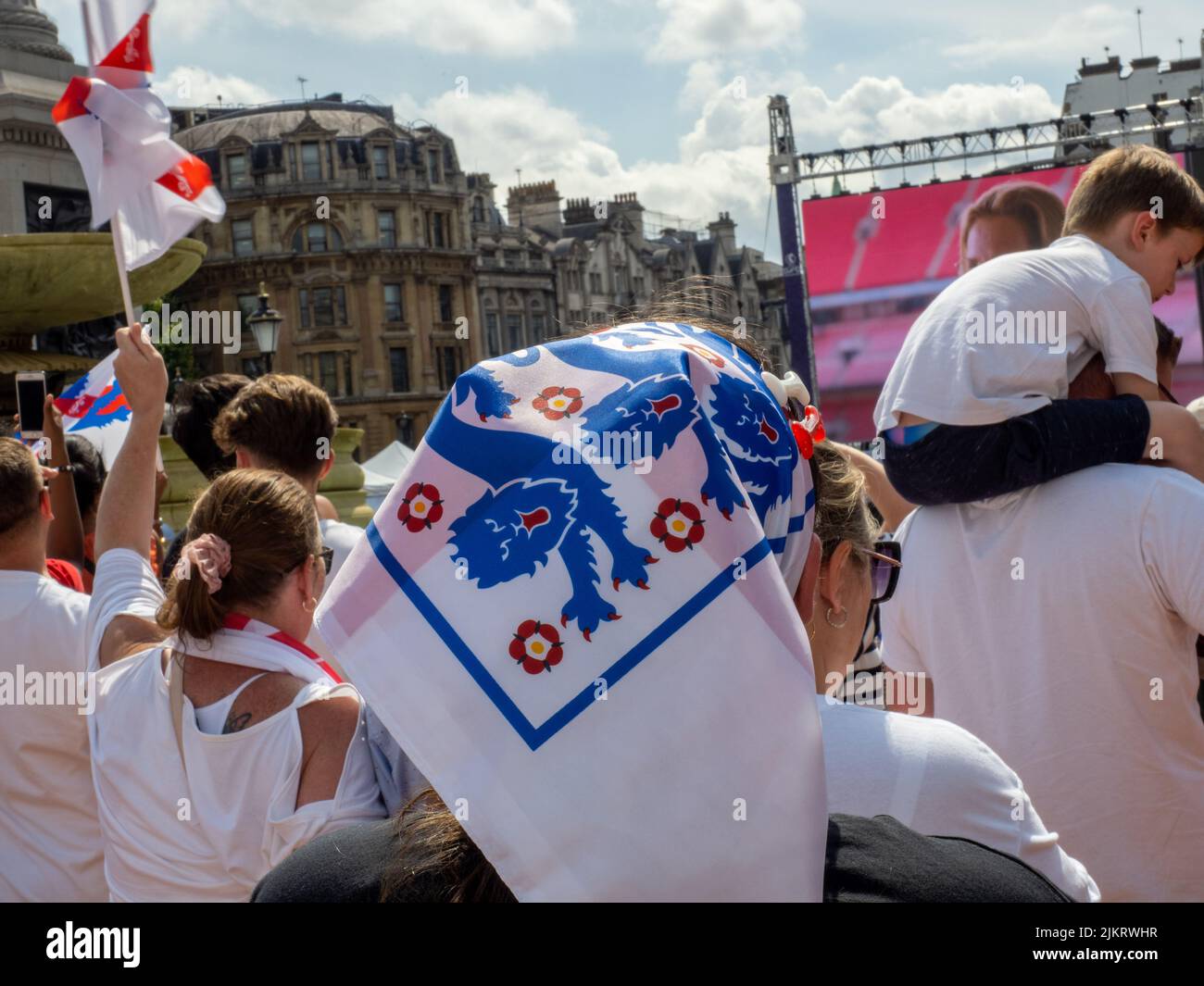 England fans show their support during the England Women's Team ...
