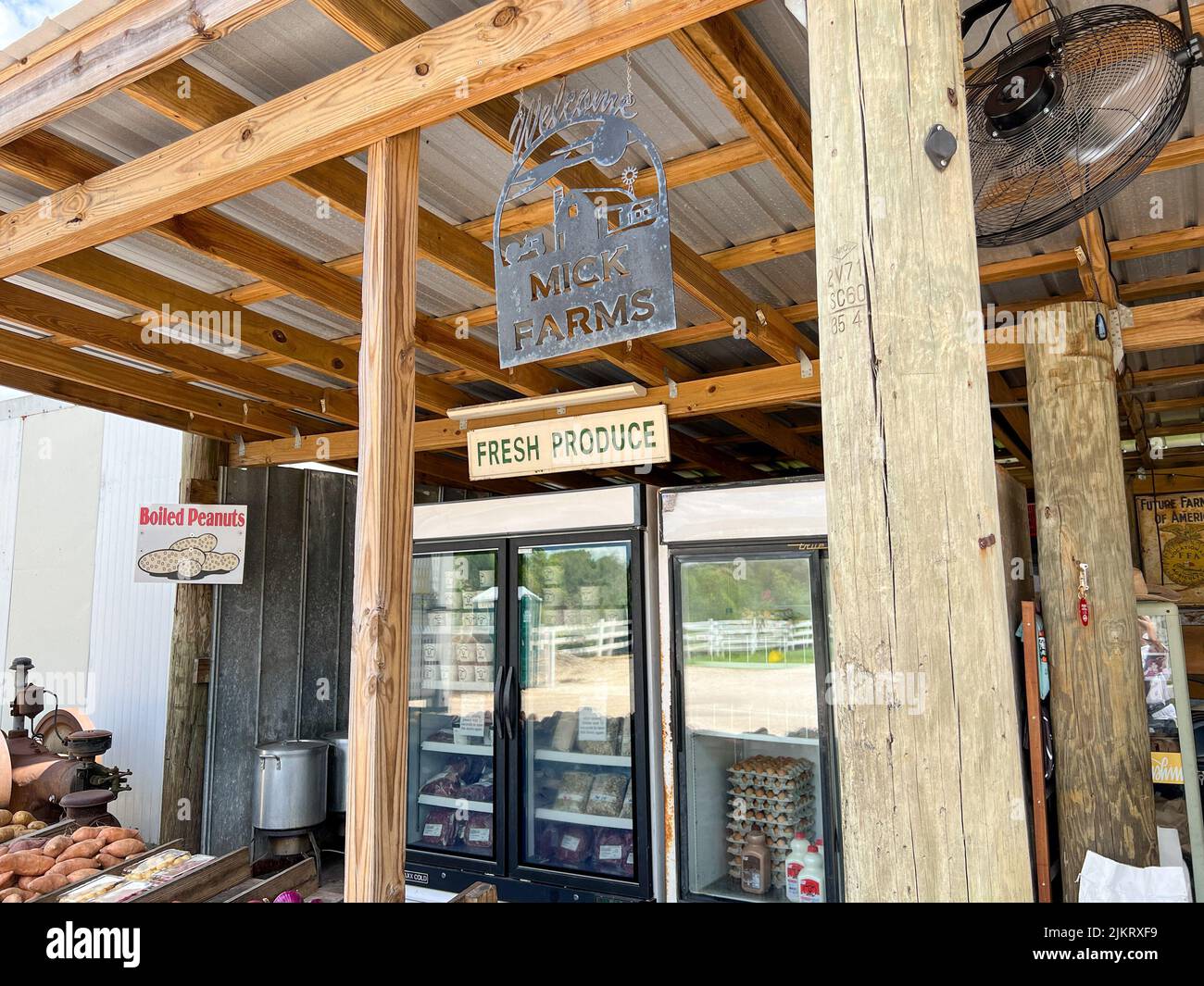 Orlando, FL USA - July 31, 2022: The fruit and vegetable stand at Mick ...