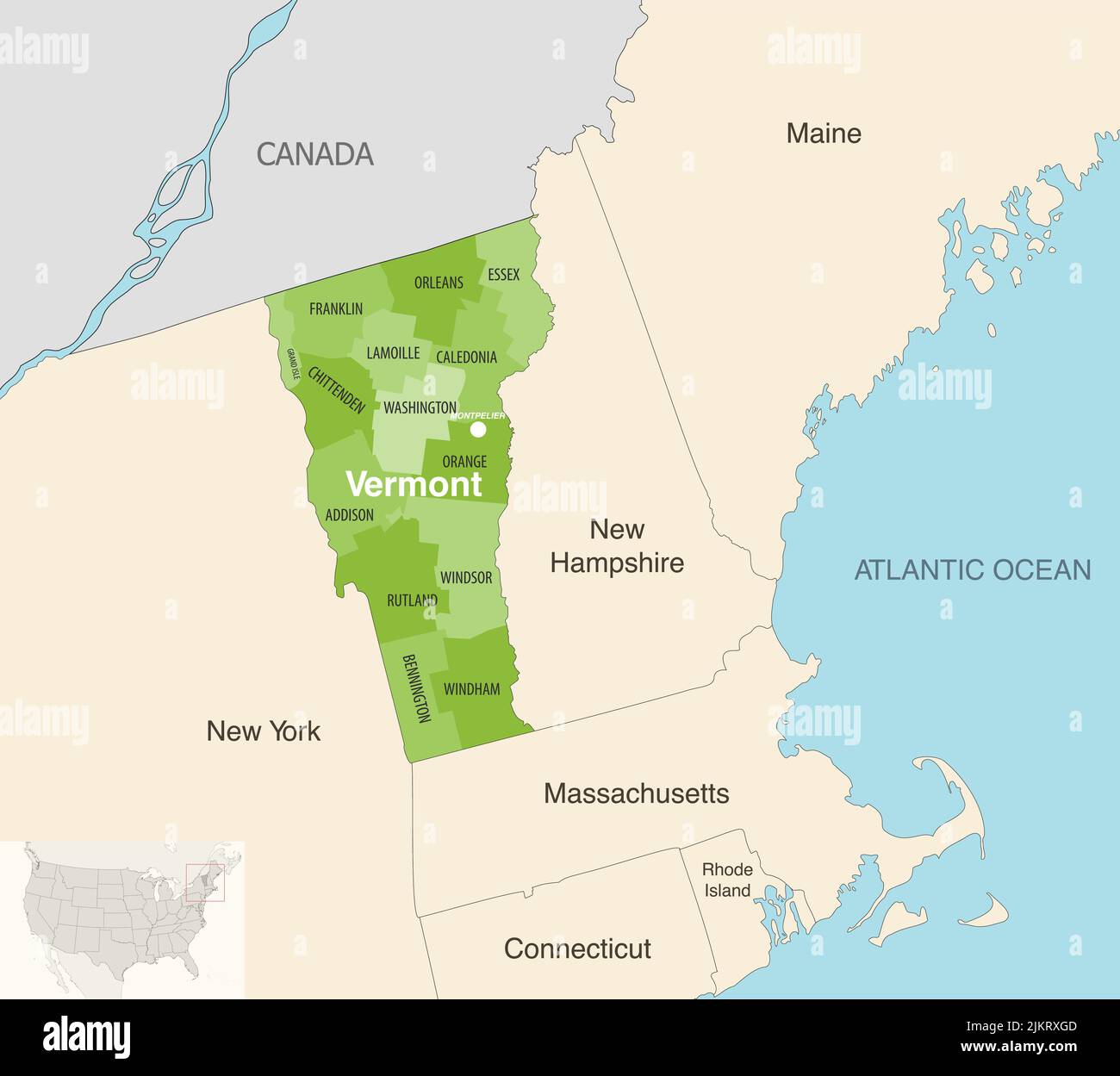 Usa counties map hi-res stock photography and images - Alamy